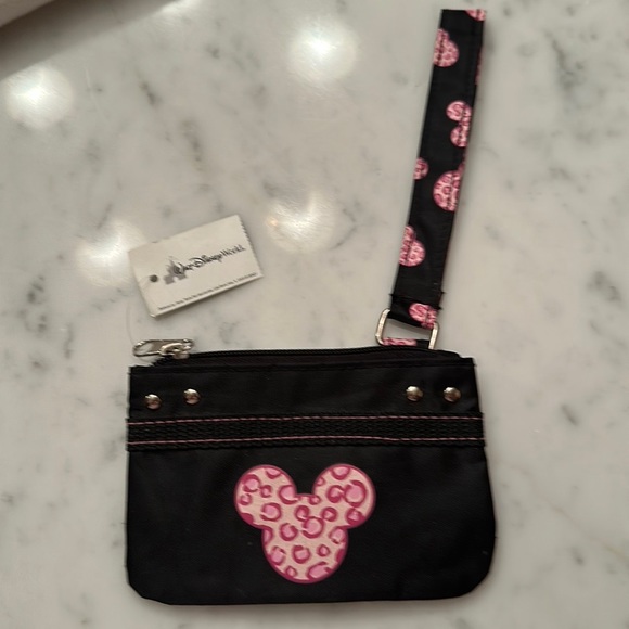 Disney | Accessories | Walt Disney World Wristlet W Large Pink Camo ...